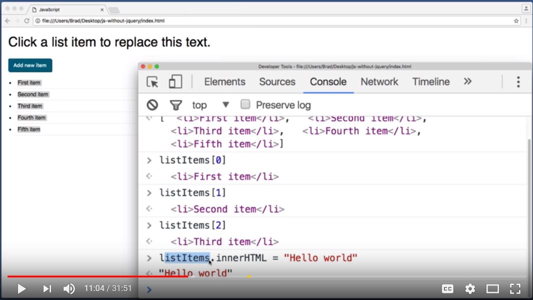 Learn JavaScript In Half An Hour Without JQuery Eloquens