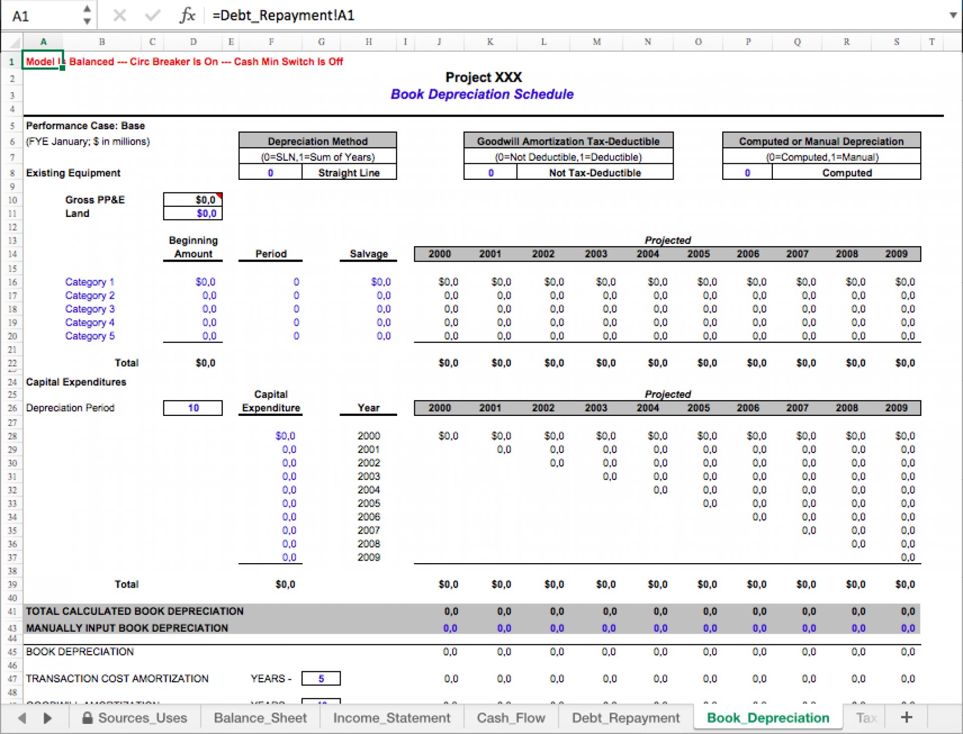 Lbo Model Template