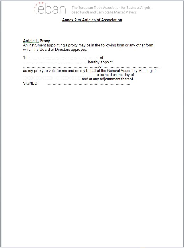 Articles Of Association Long Form Template Sample Form