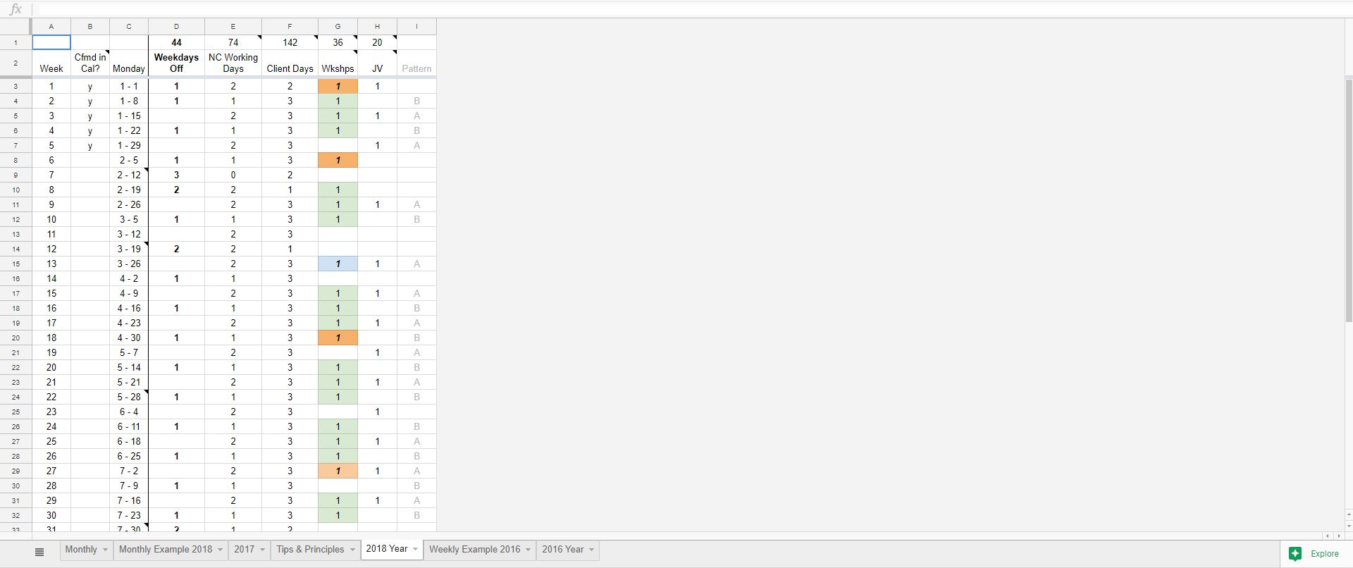 Weekly Schedule Planning Excel Tool - Eloquens