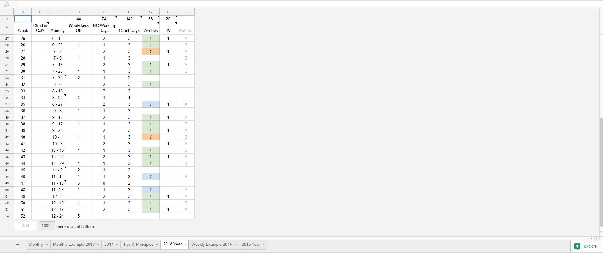 Weekly Schedule Planning Excel Tool - Eloquens