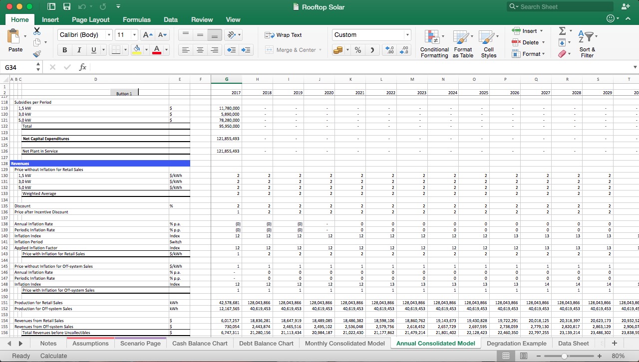 Solar Rooftop Excel Model - Eloquens