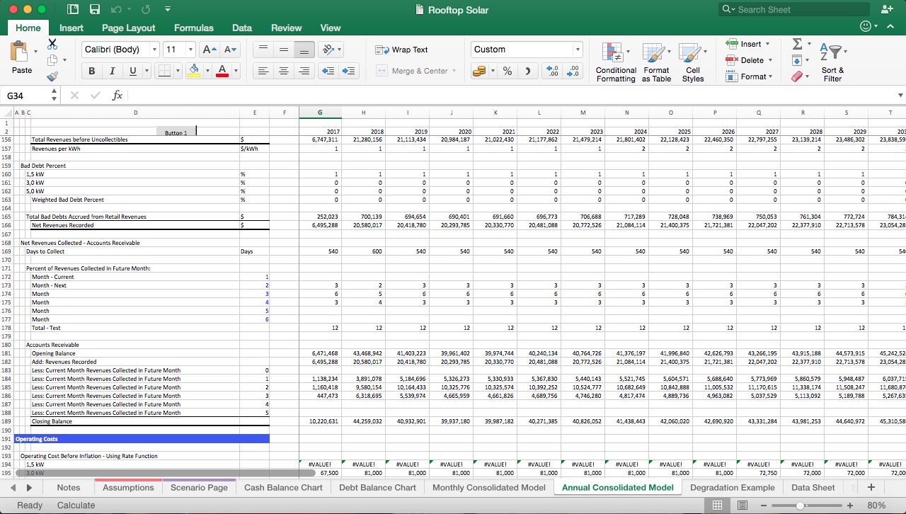 Solar Rooftop Excel Model - Eloquens