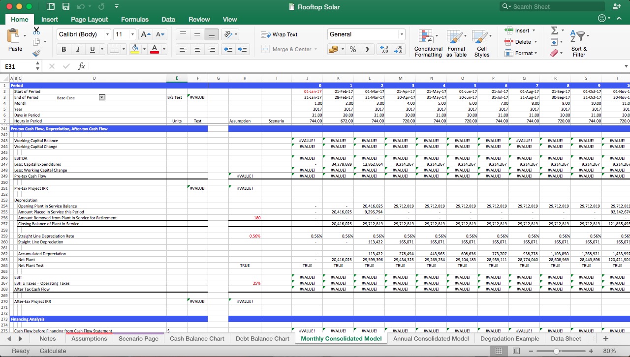 Solar Rooftop Excel Model - Eloquens