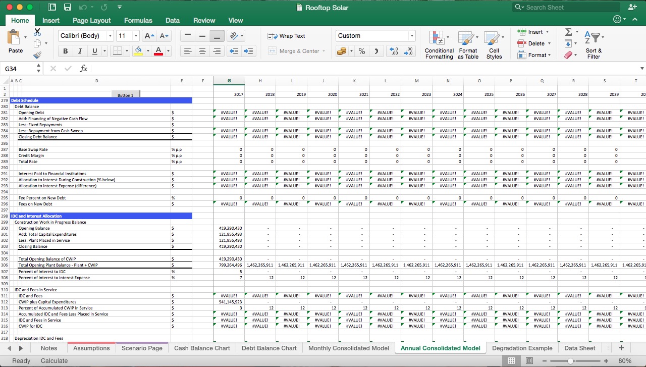 Solar Rooftop Excel Model - Eloquens