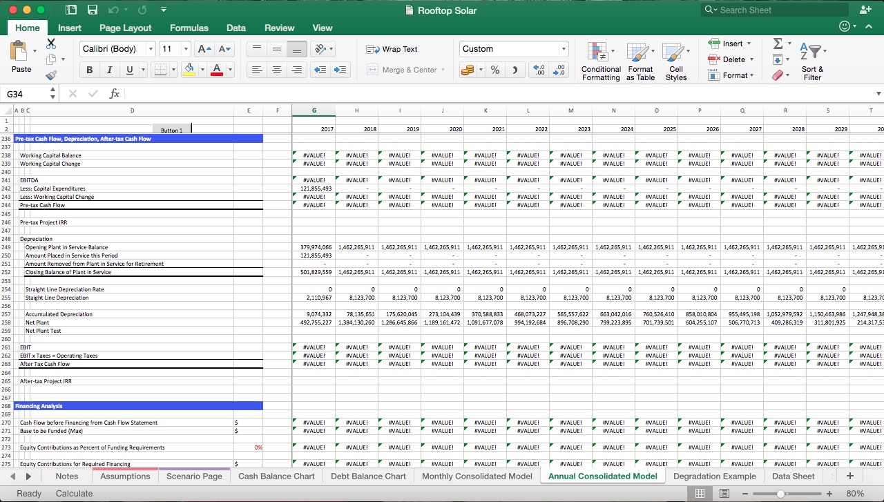 Solar Rooftop Excel Model - Eloquens