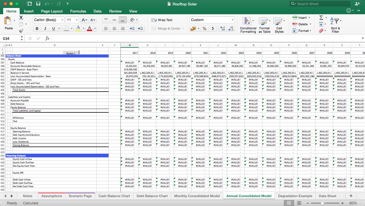 Solar Rooftop Excel Model - Eloquens