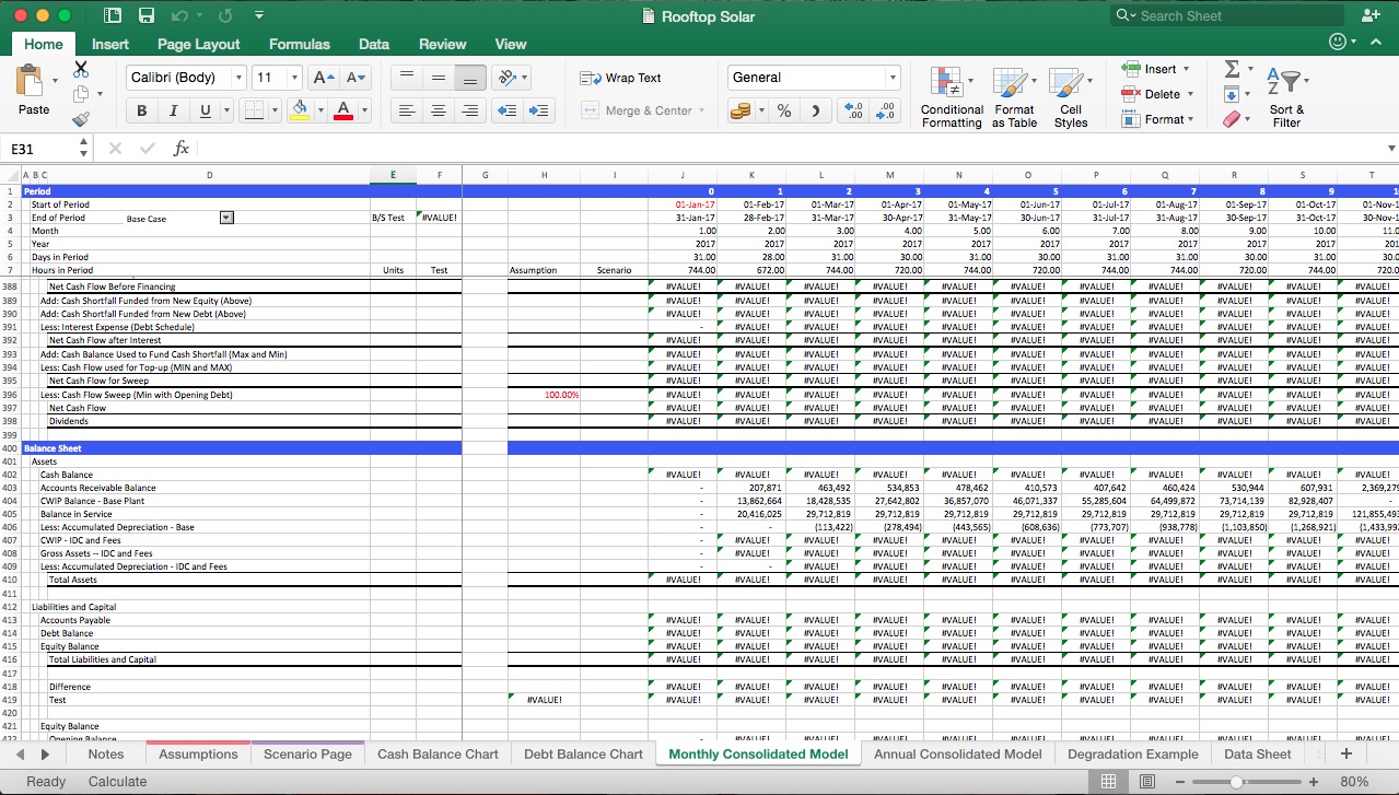 Solar Rooftop Excel Model - Eloquens