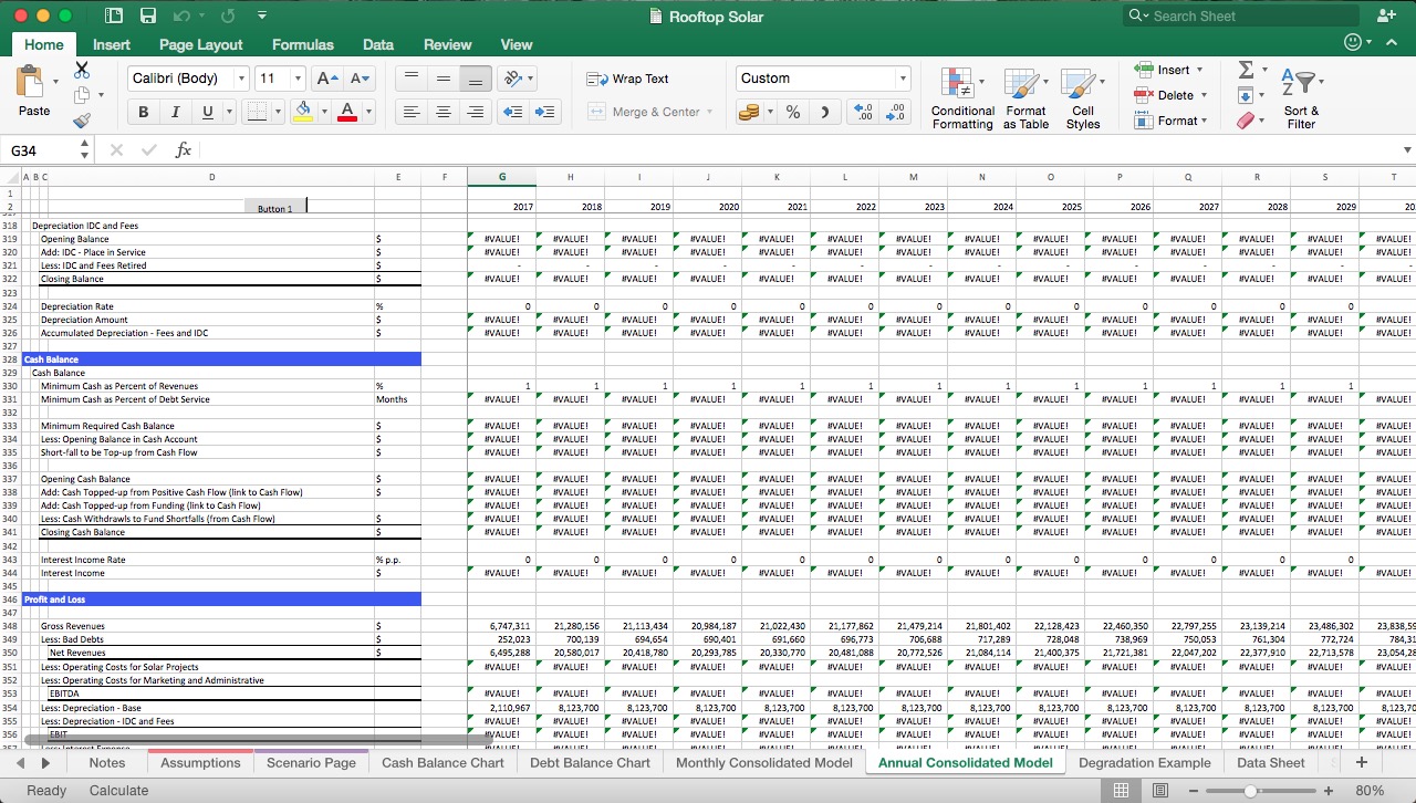 Solar Rooftop Excel Model - Eloquens