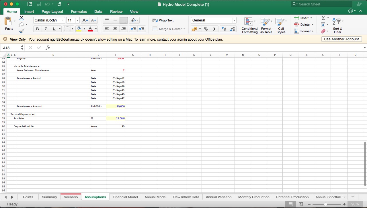 Hydro Excel Model - with Commodity Price Risk and Monte Carlo ...