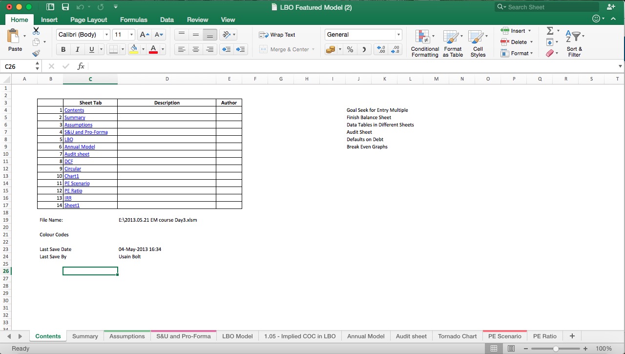 LBO Excel Model - with Capital Structure Analysis - Eloquens