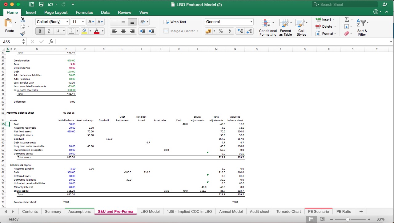 LBO Excel Model - with Capital Structure Analysis - Eloquens