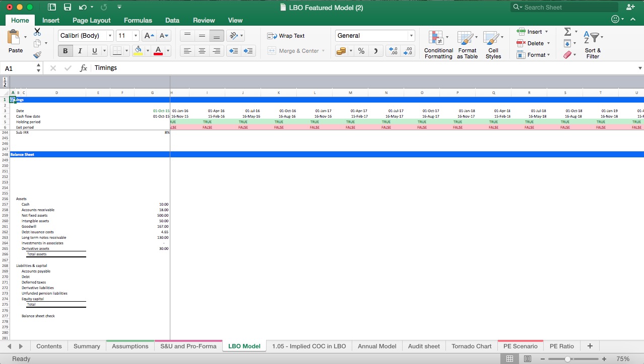 LBO Excel Model - with Capital Structure Analysis - Eloquens