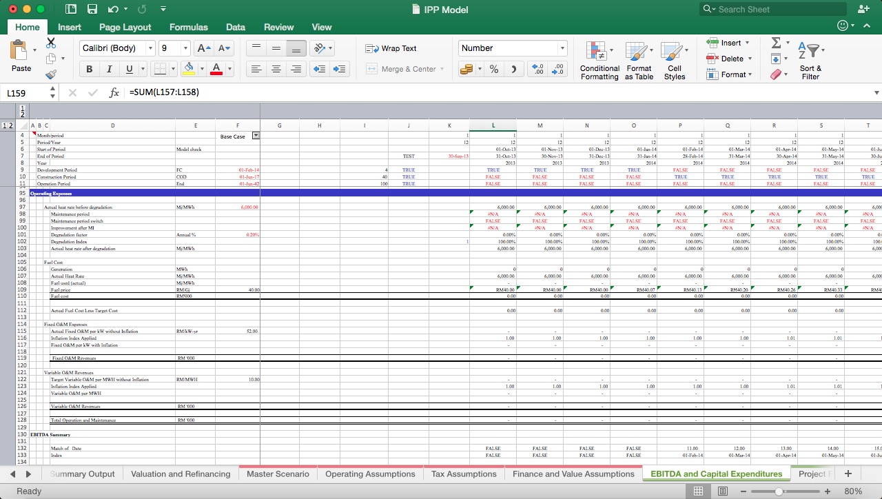 Independent Power Producer (IPP) Excel Model - Eloquens