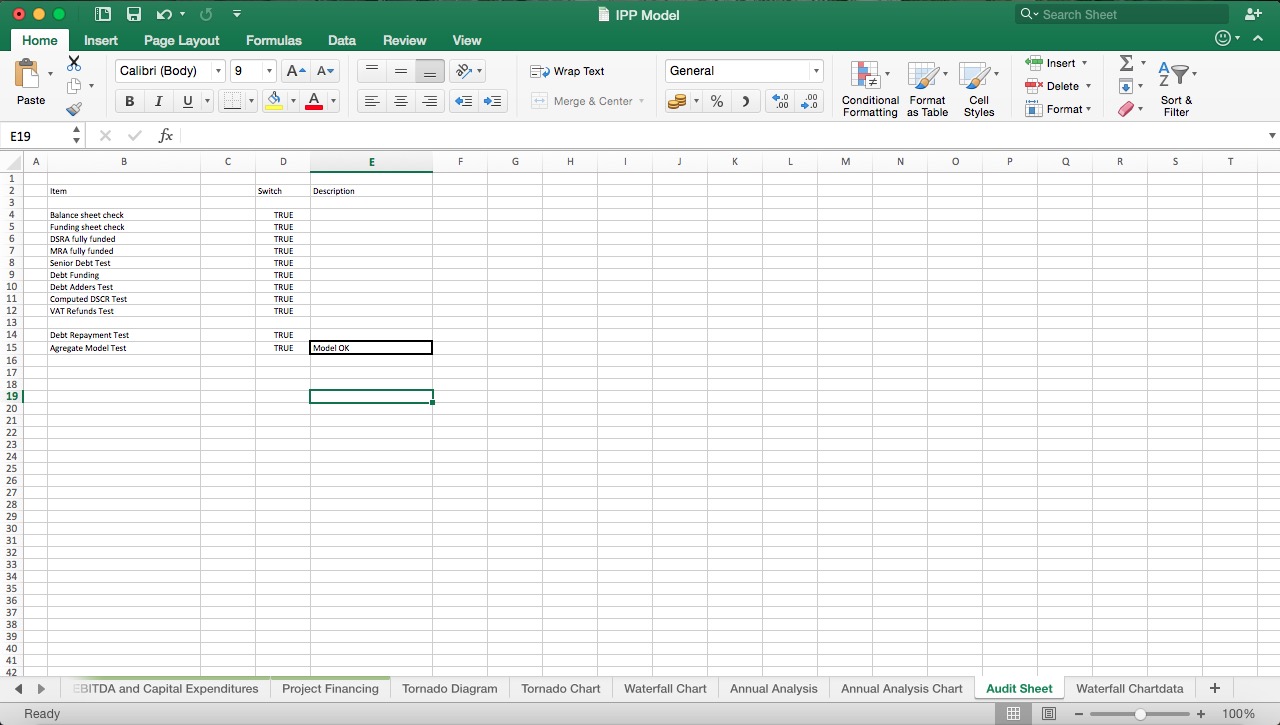 Independent Power Producer (IPP) Excel Model - Eloquens