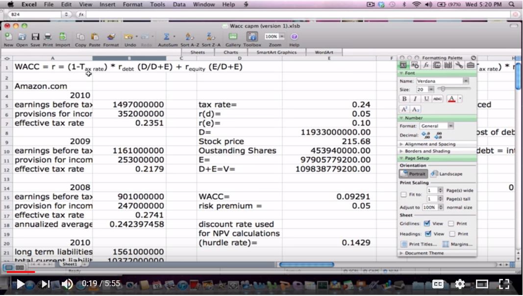 How to Calculate Weighted Average Cost of Capital Using Excel - Eloquens How to Calculate Weighted Average Cost of Capital Using Excel - Eloquens