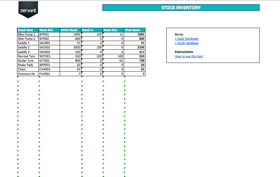 Inventory and Stock Management Tool in Excel - Eloquens