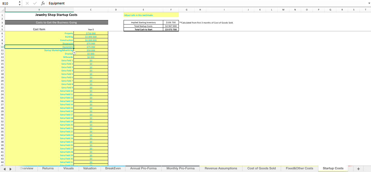 Retail Industry: 5-Year Financial Excel Model - Eloquens