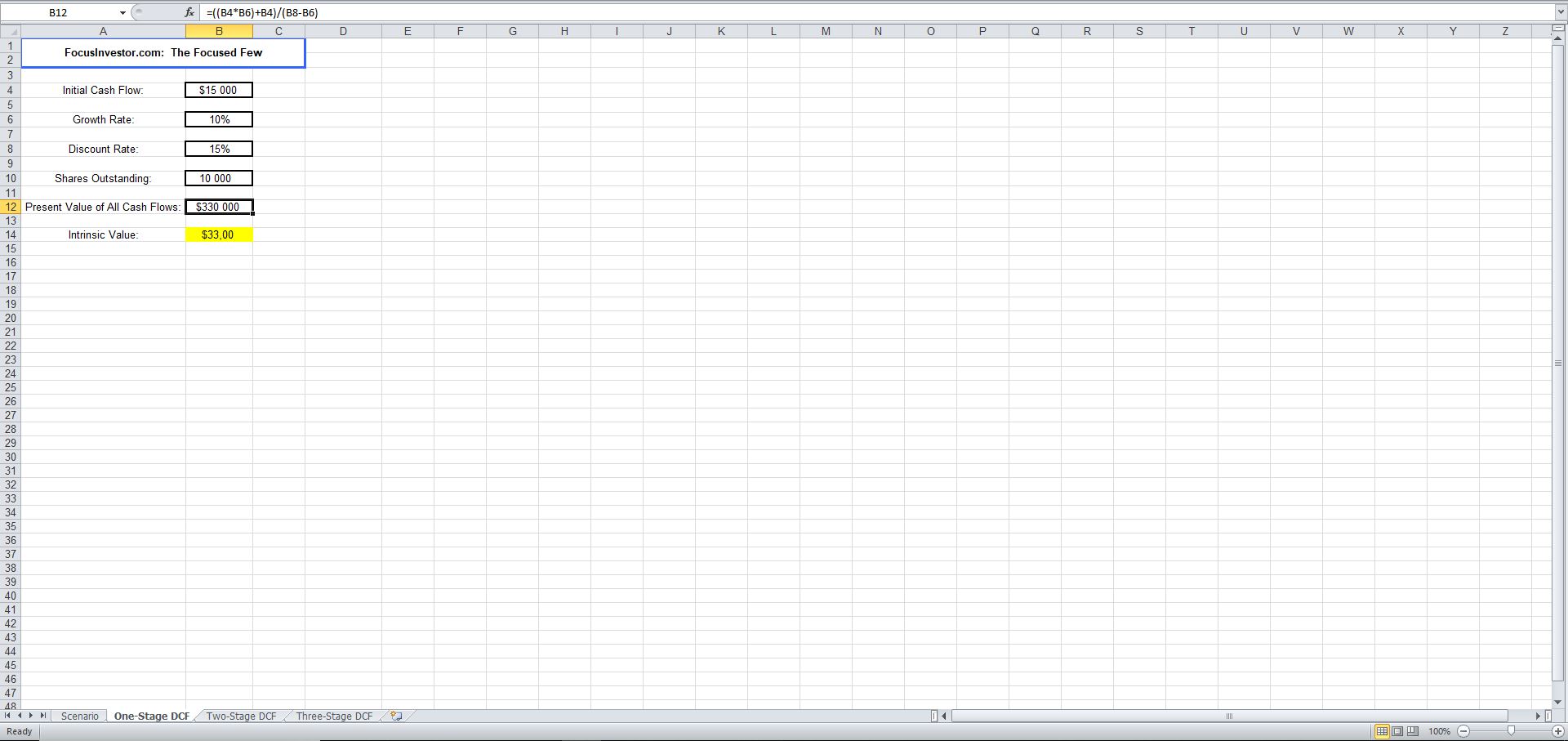 Discounted Cash Flow (DCF) Model Excel Template - Eloquens