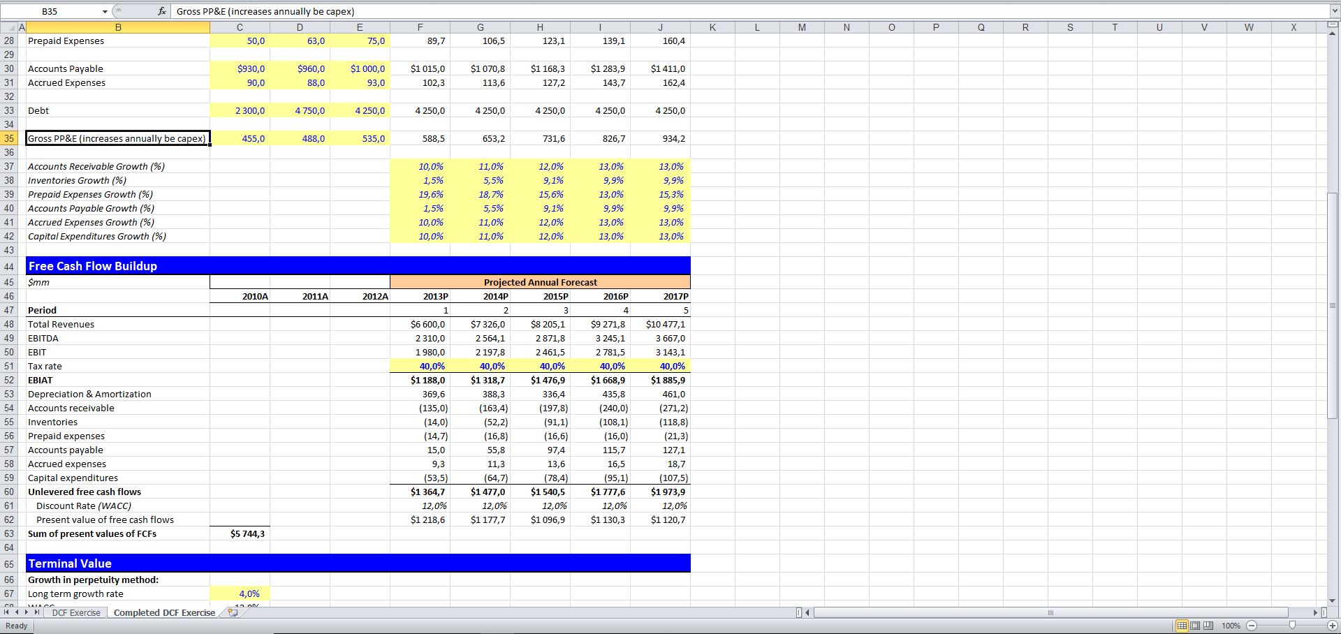 Discounted Cash Flow DCF Model Template Instructions Eloquens Discounted Cash Flow DCF Model Template Instructions Eloquens