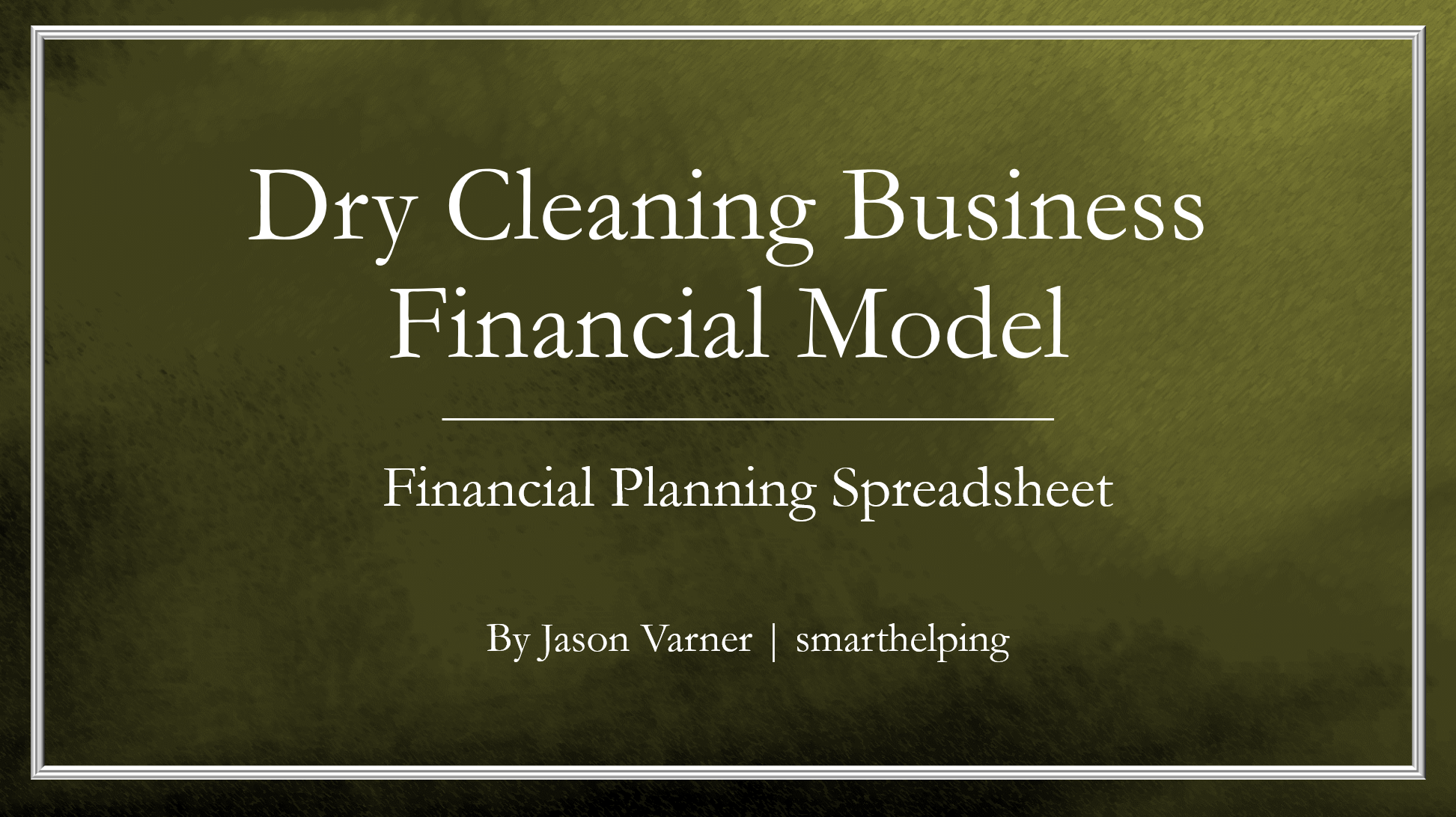 Dry Cleaning Business: Startup Pro-Forma Excel Model - Eloquens