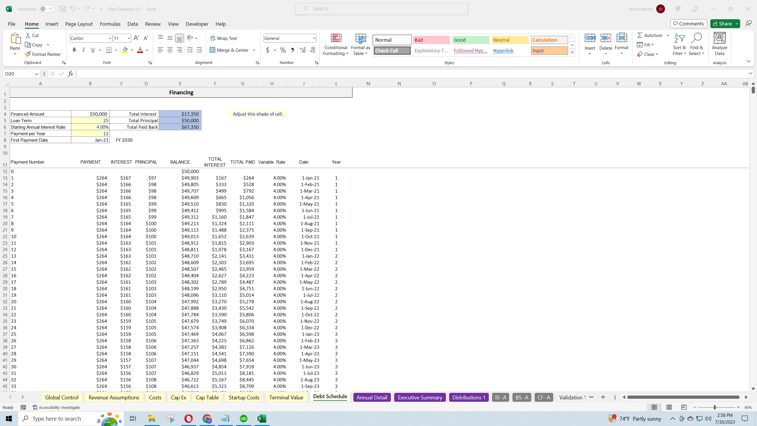 Dry Cleaning Business: Startup Pro-Forma Excel Model - Eloquens