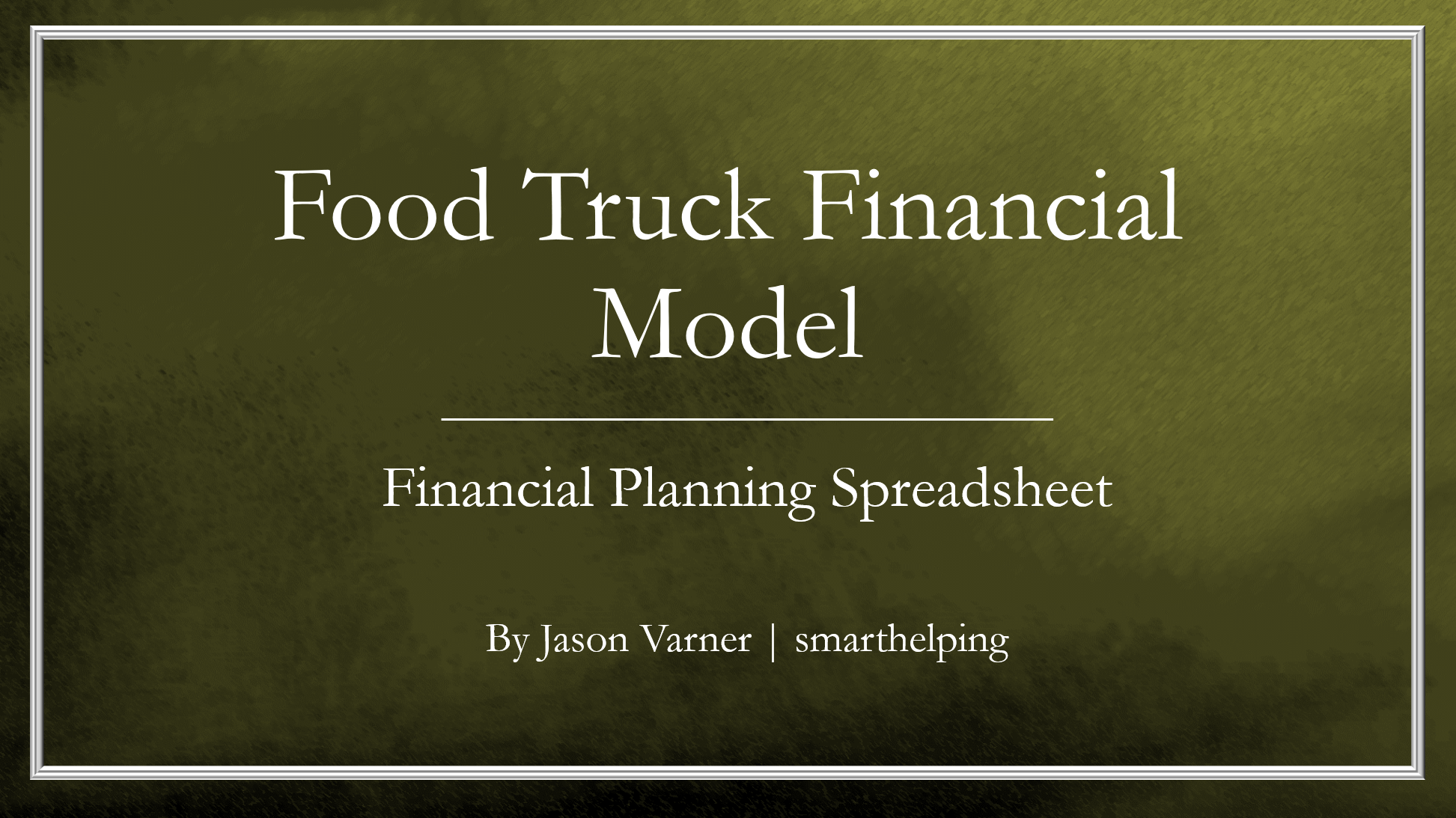 Food Truck Financial Excel Model (10 Year) - Eloquens