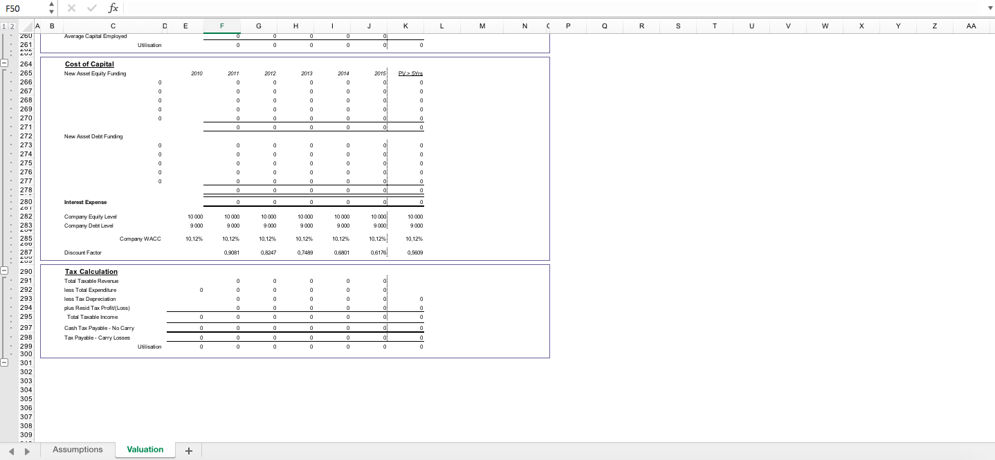 Business Valuation Excel Model with Economic Value Added - Eloquens