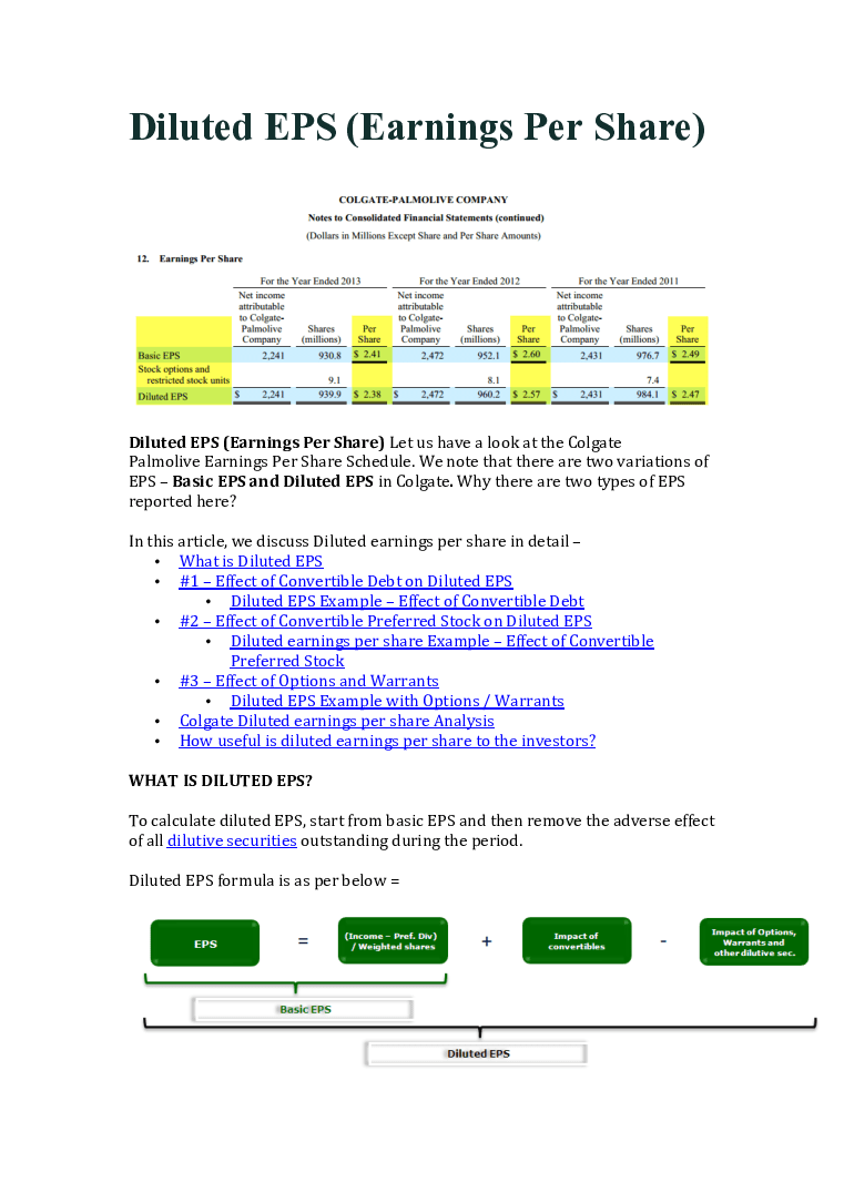 Diluted EPS (Earnings Per Share) - Eloquens