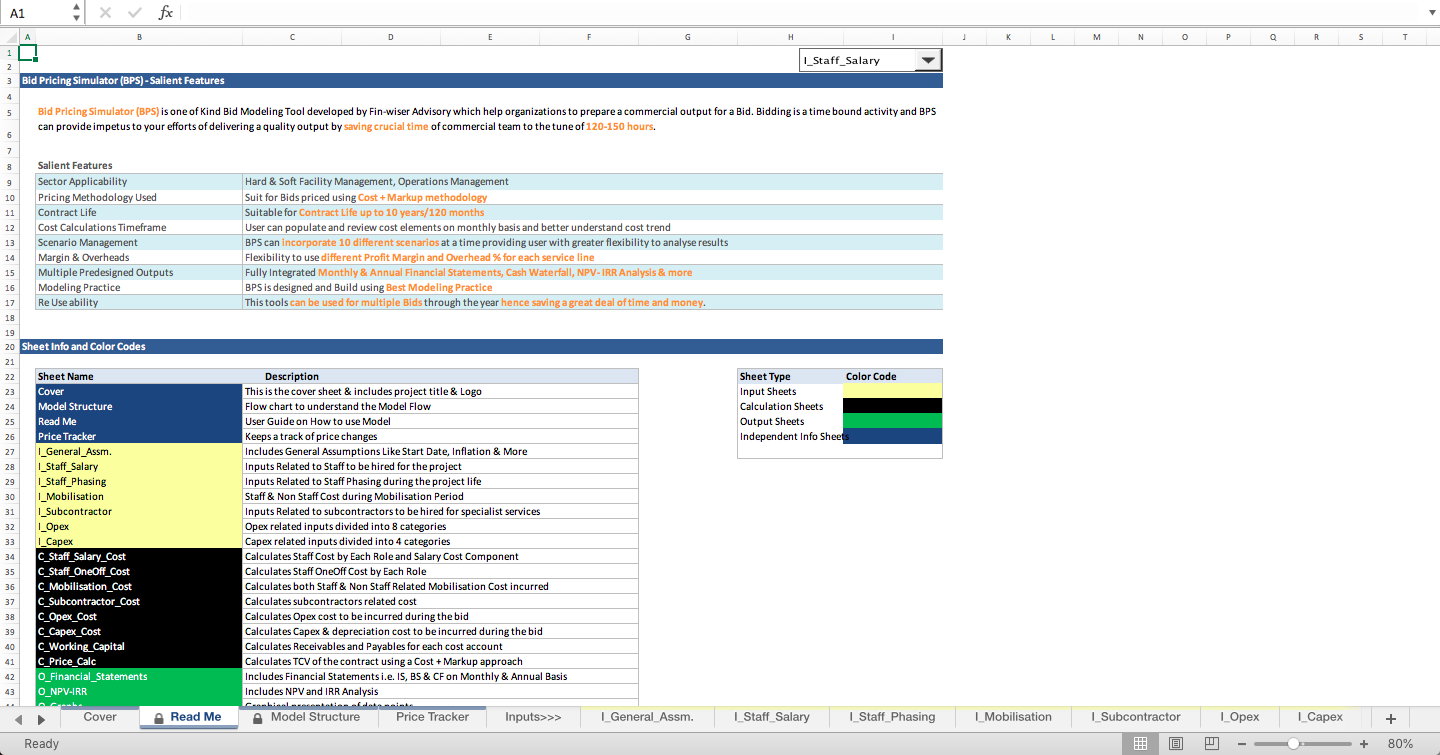Commercial Model - Operation and Management (Bidding Excel Model ...