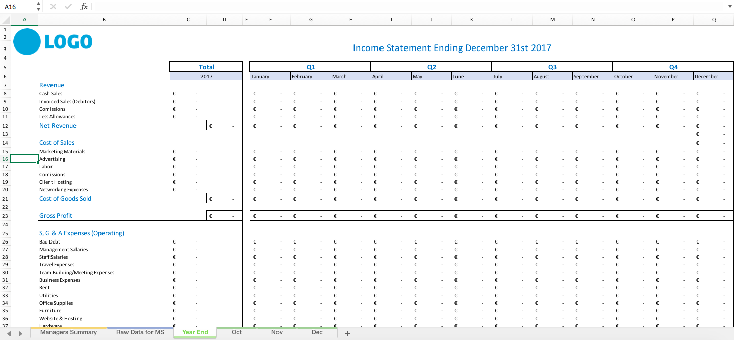 Startup Excel Accounting System with Auto Generated Reports - Eloquens