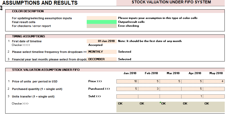 Stock Valuation Excel Model under FIFO system. - Eloquens