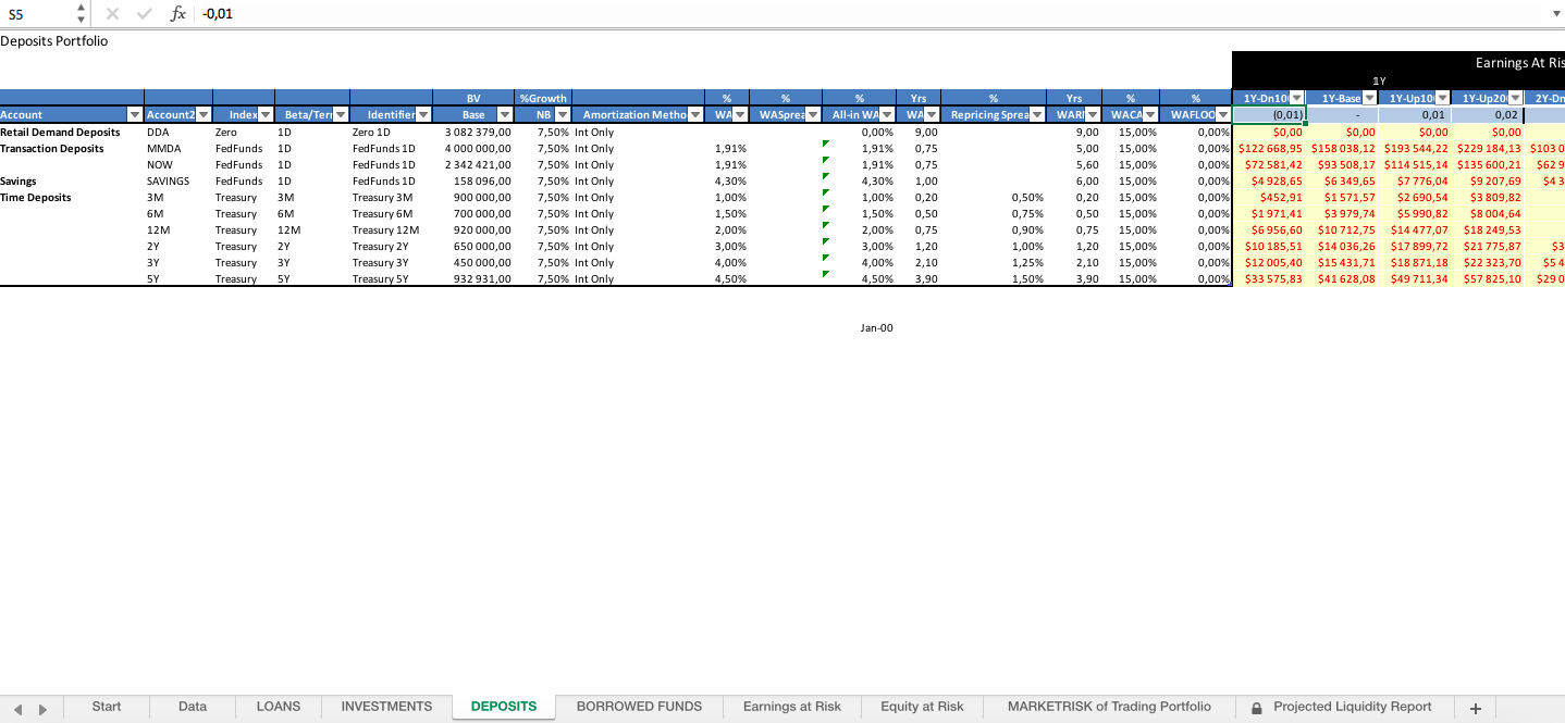 Asset and Liability (ALM) Excel Model - Eloquens