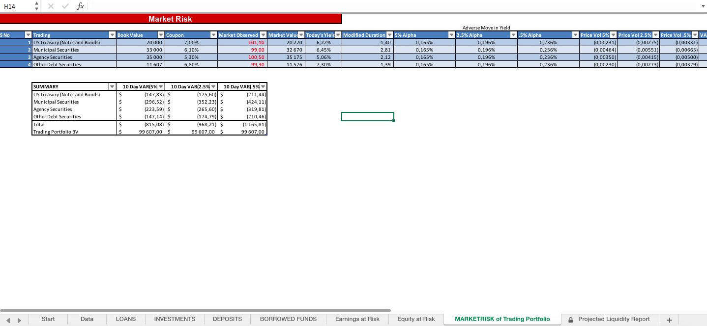 Asset and Liability (ALM) Excel Model - Eloquens