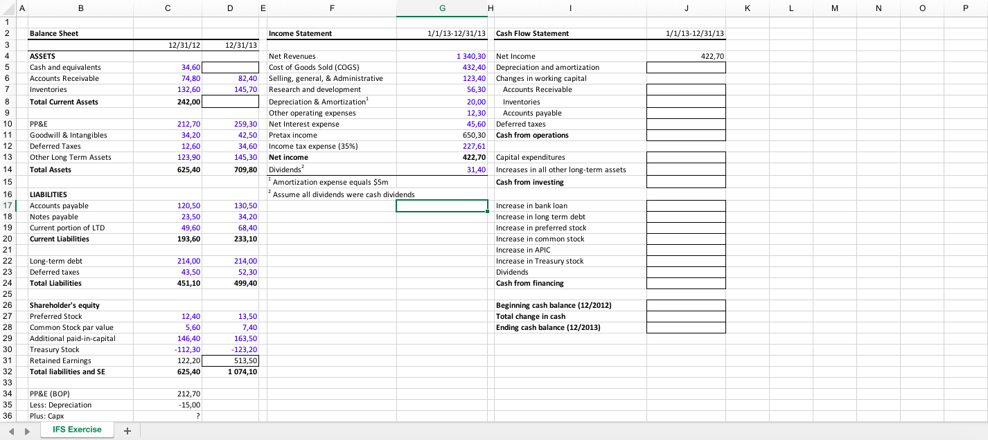 Cash Flow Statement Excel Model Template - Eloquens