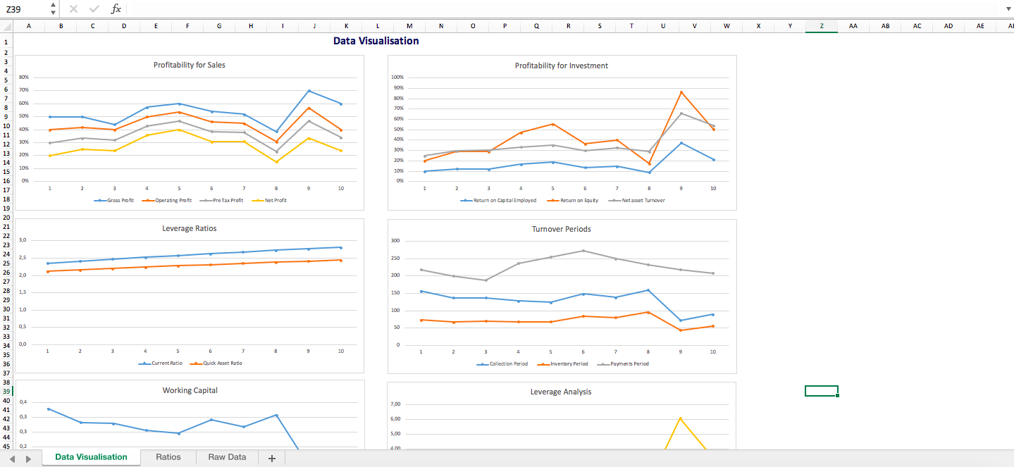 Financial Statement Full Ratio Analysis - 10 Periods - Perfect for a ...