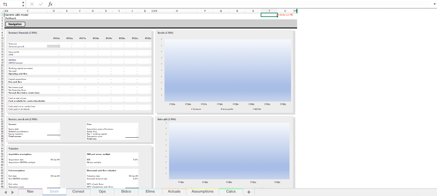 Generic LBO (Leveraged Buyout) Excel Model Template - Eloquens