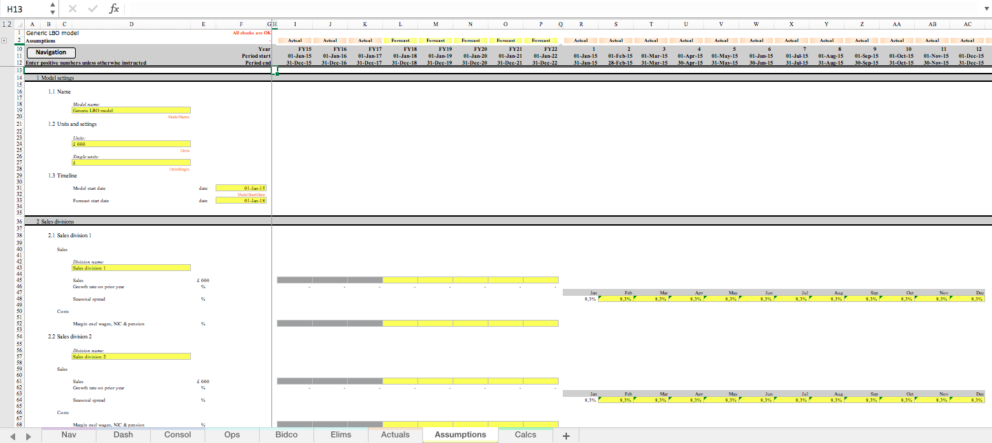 Generic LBO (Leveraged Buyout) Excel Model Template - Eloquens