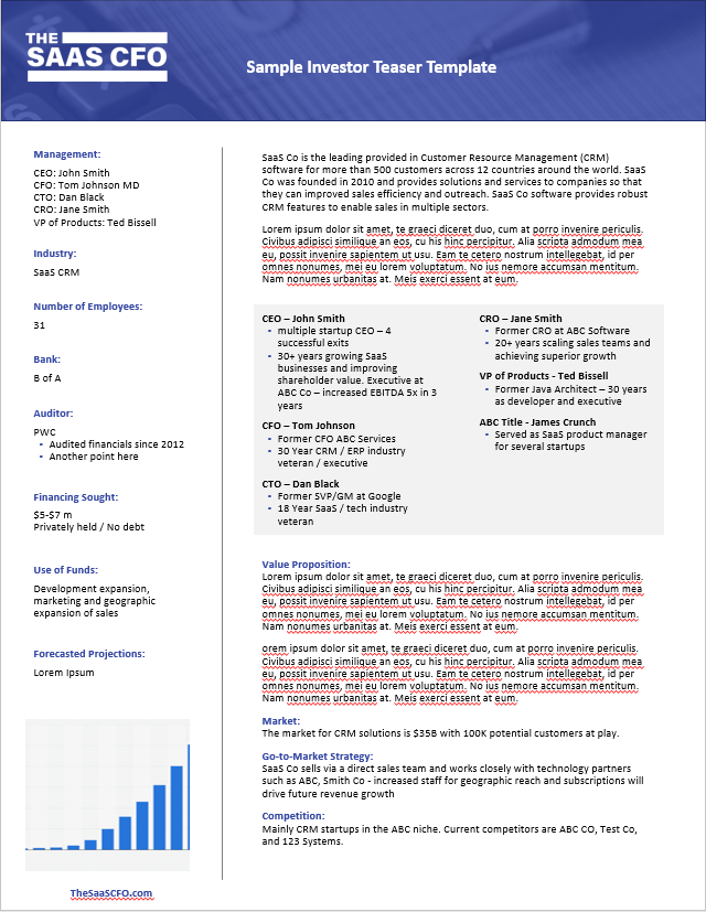 Investor Teaser Template - Eloquens