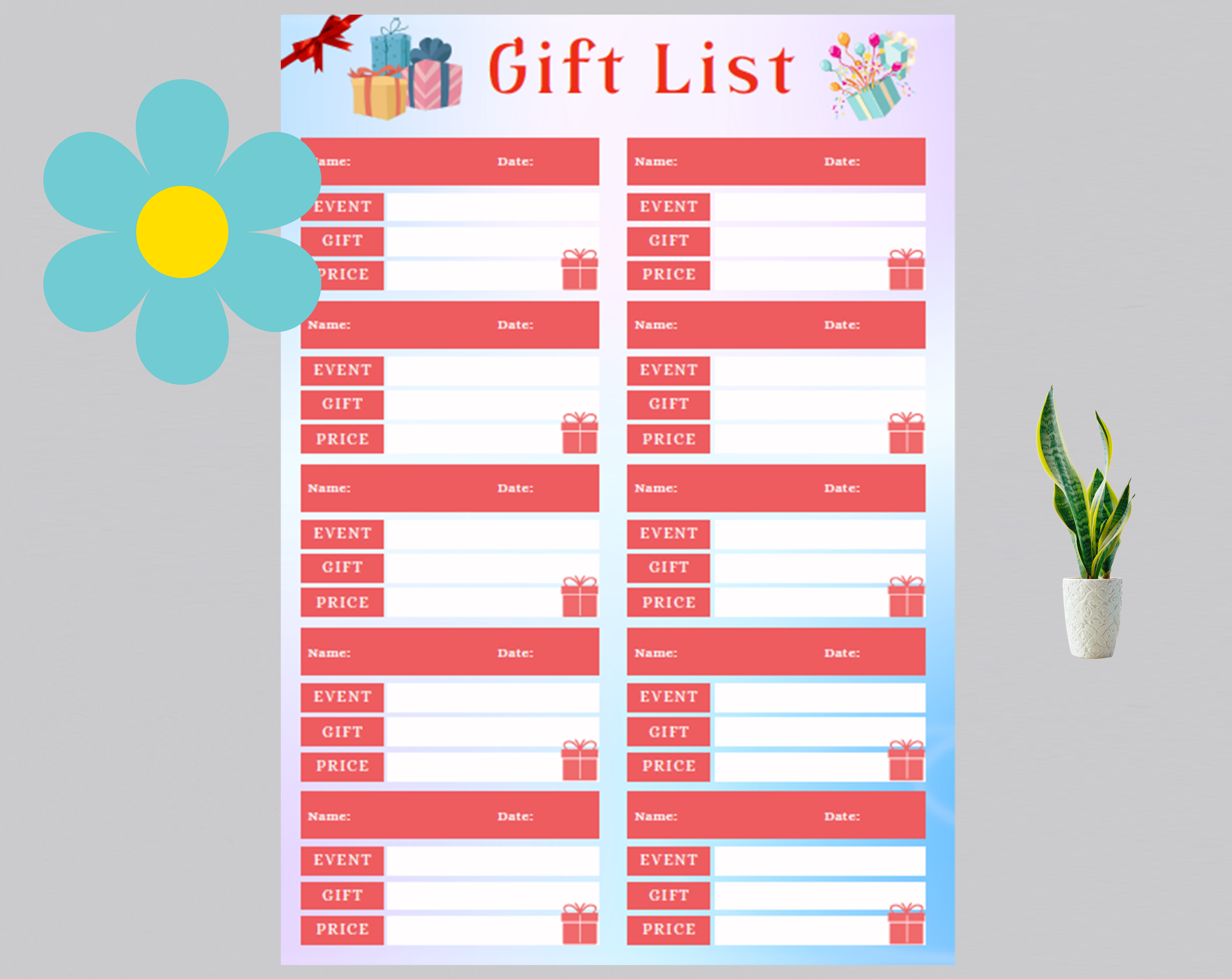 Gift List Planner - Eloquens