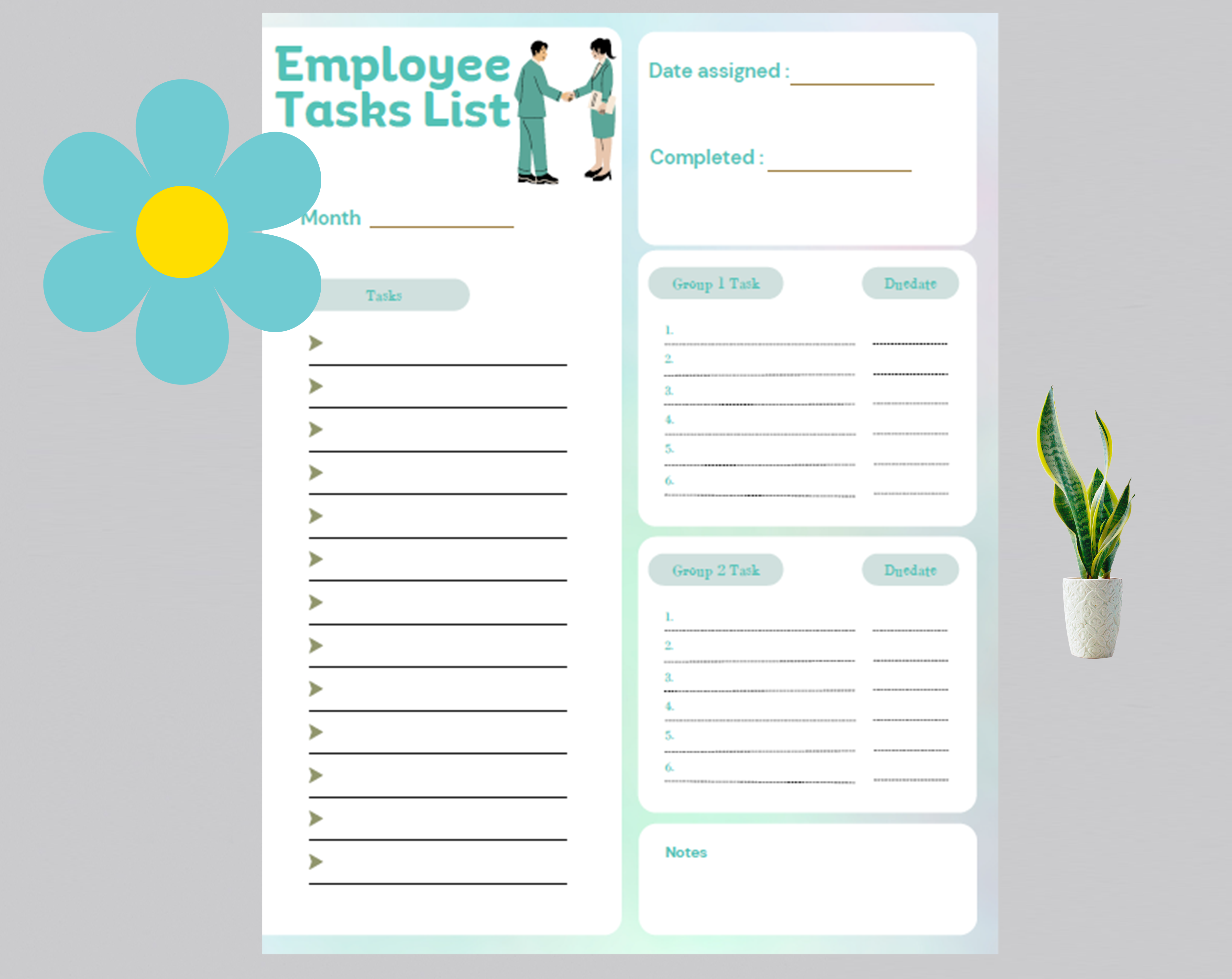 Employee Tasks List - Eloquens