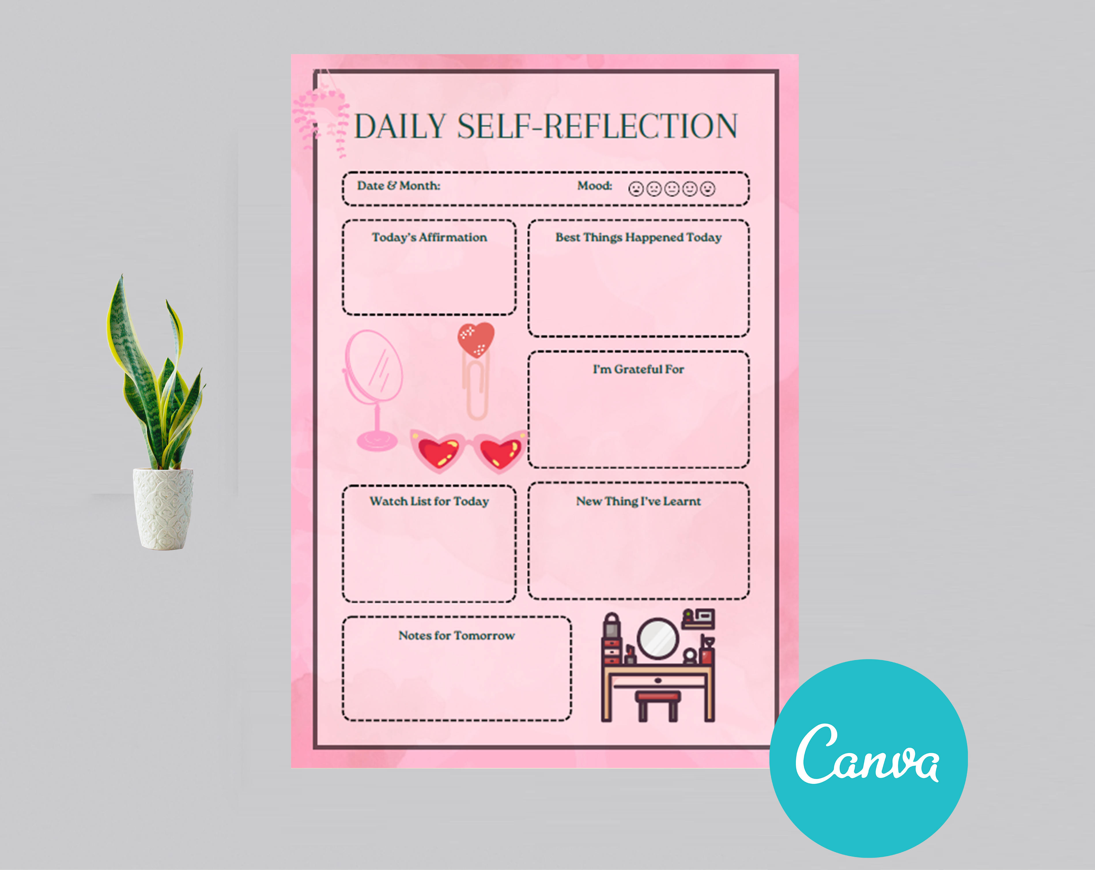 Daily Self-Reflection Planner - Eloquens