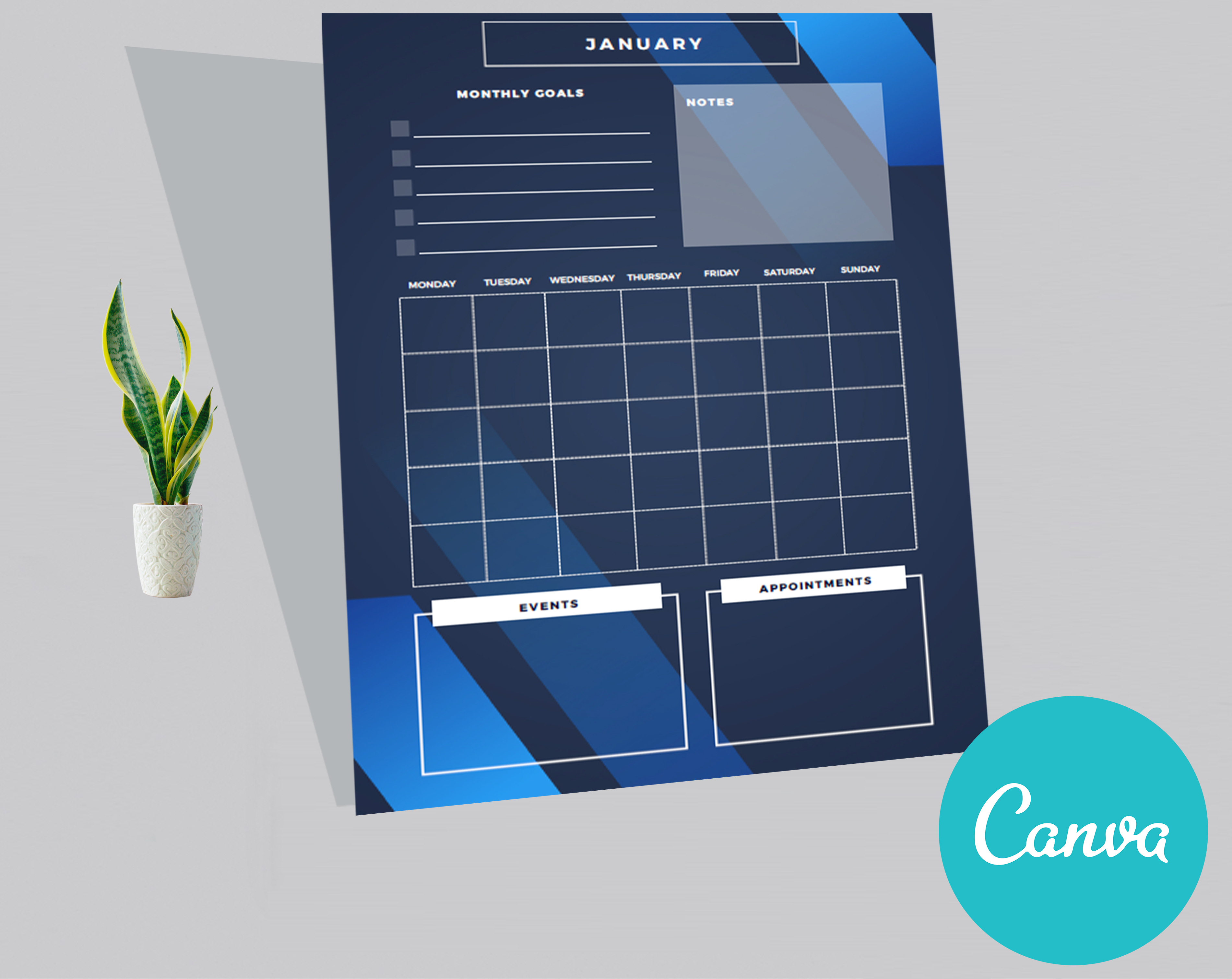 Colorful Monthly planner - Eloquens