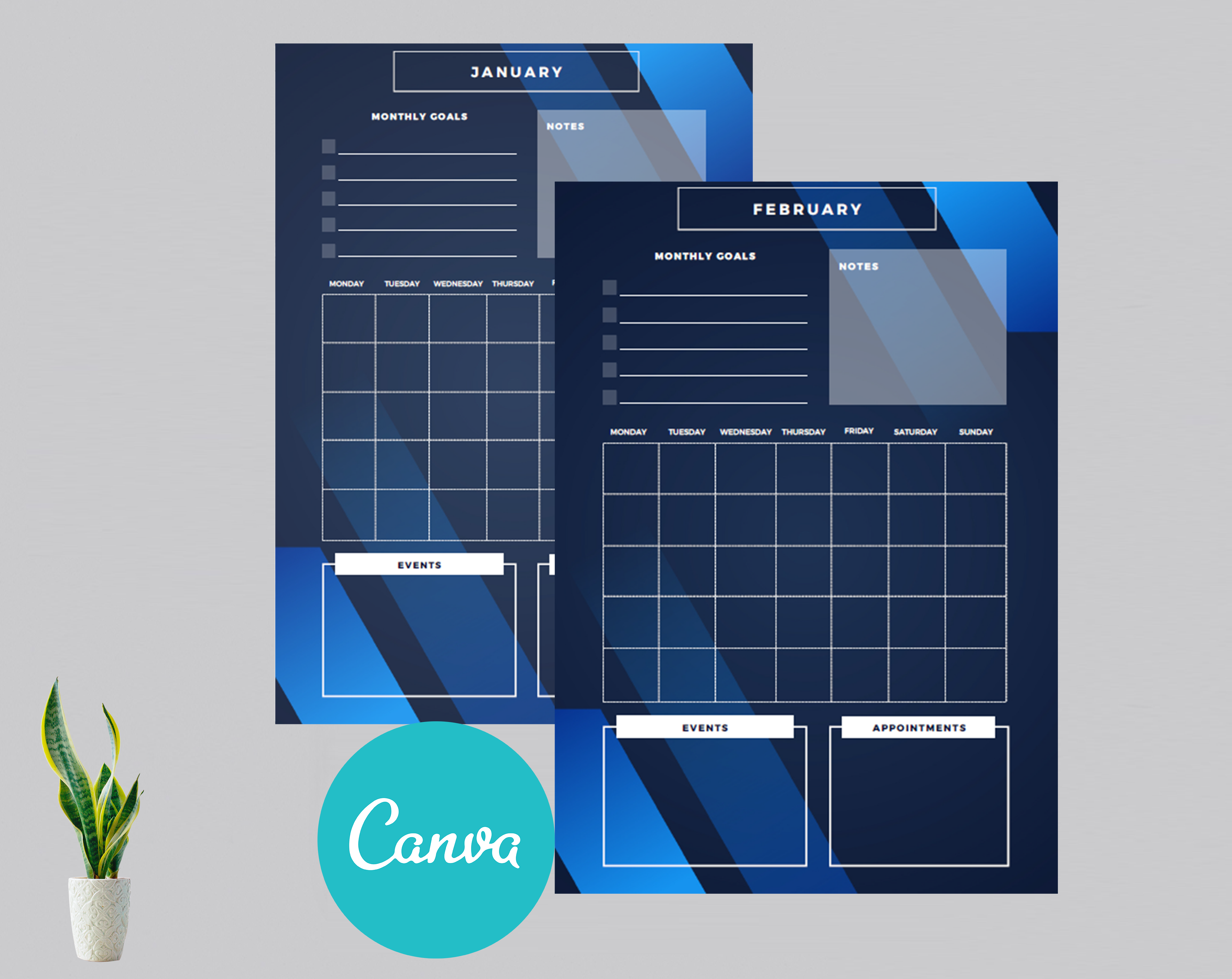 Colorful Monthly planner - Eloquens