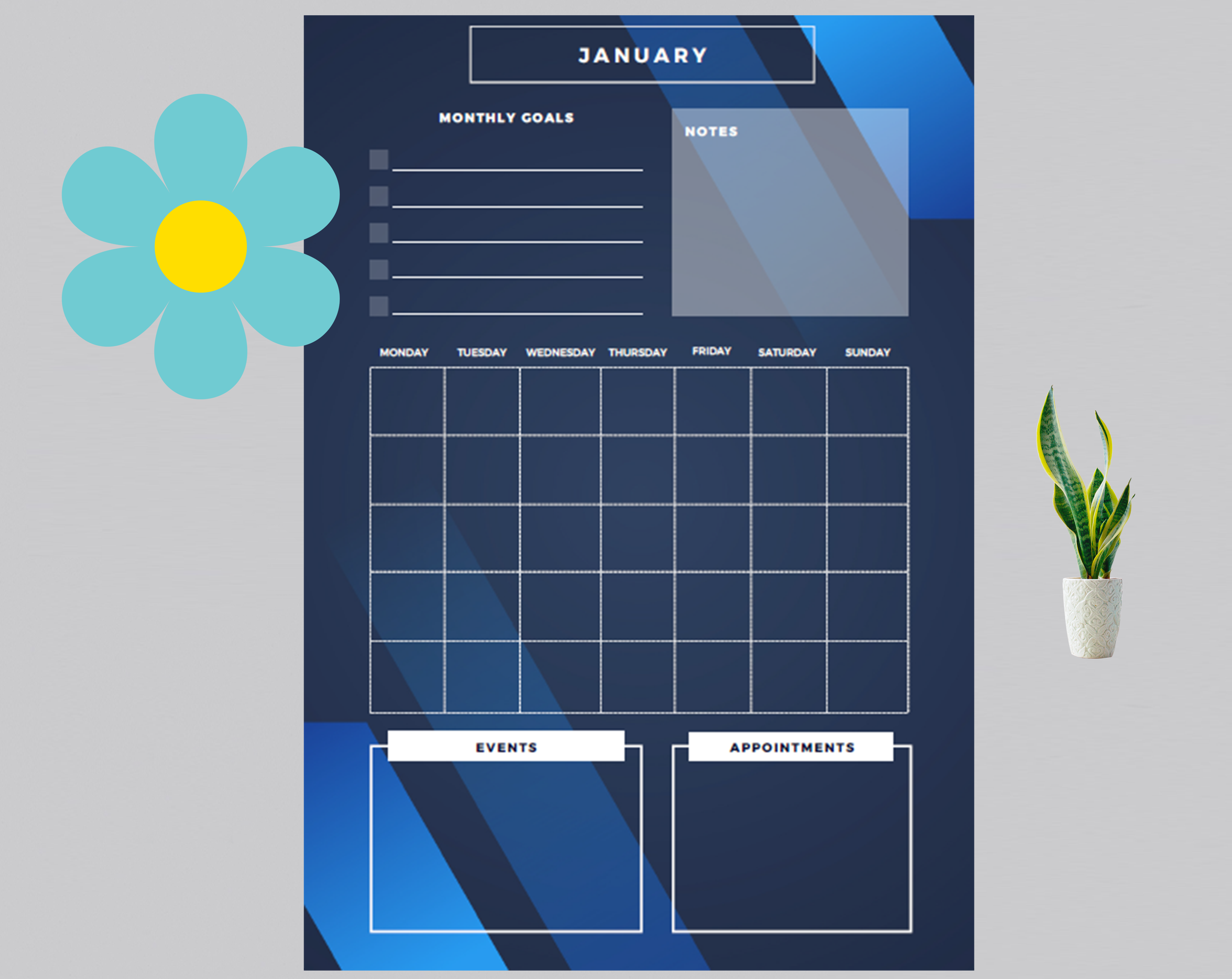 Colorful Monthly planner - Eloquens