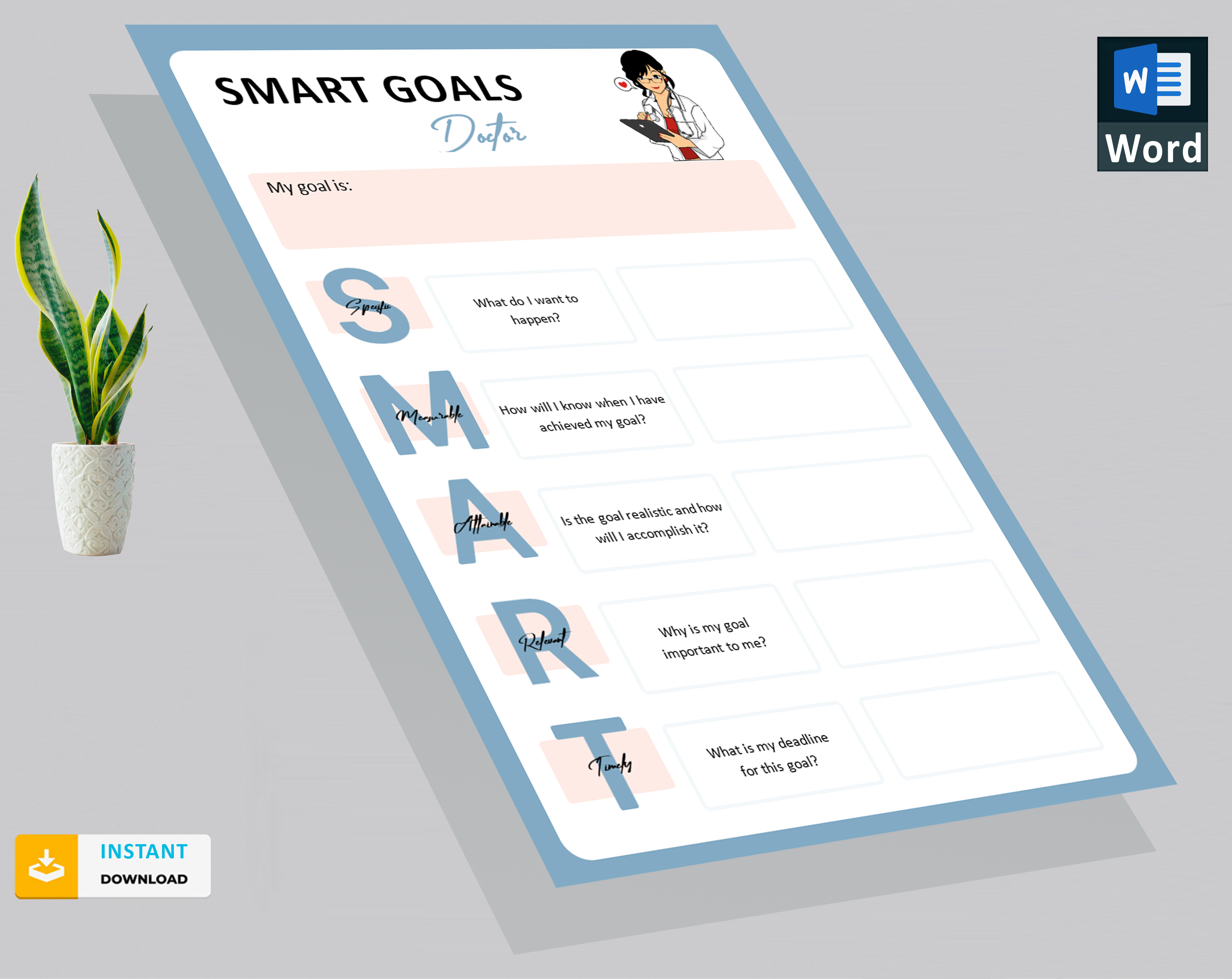 Smart goals for doctor template - Eloquens