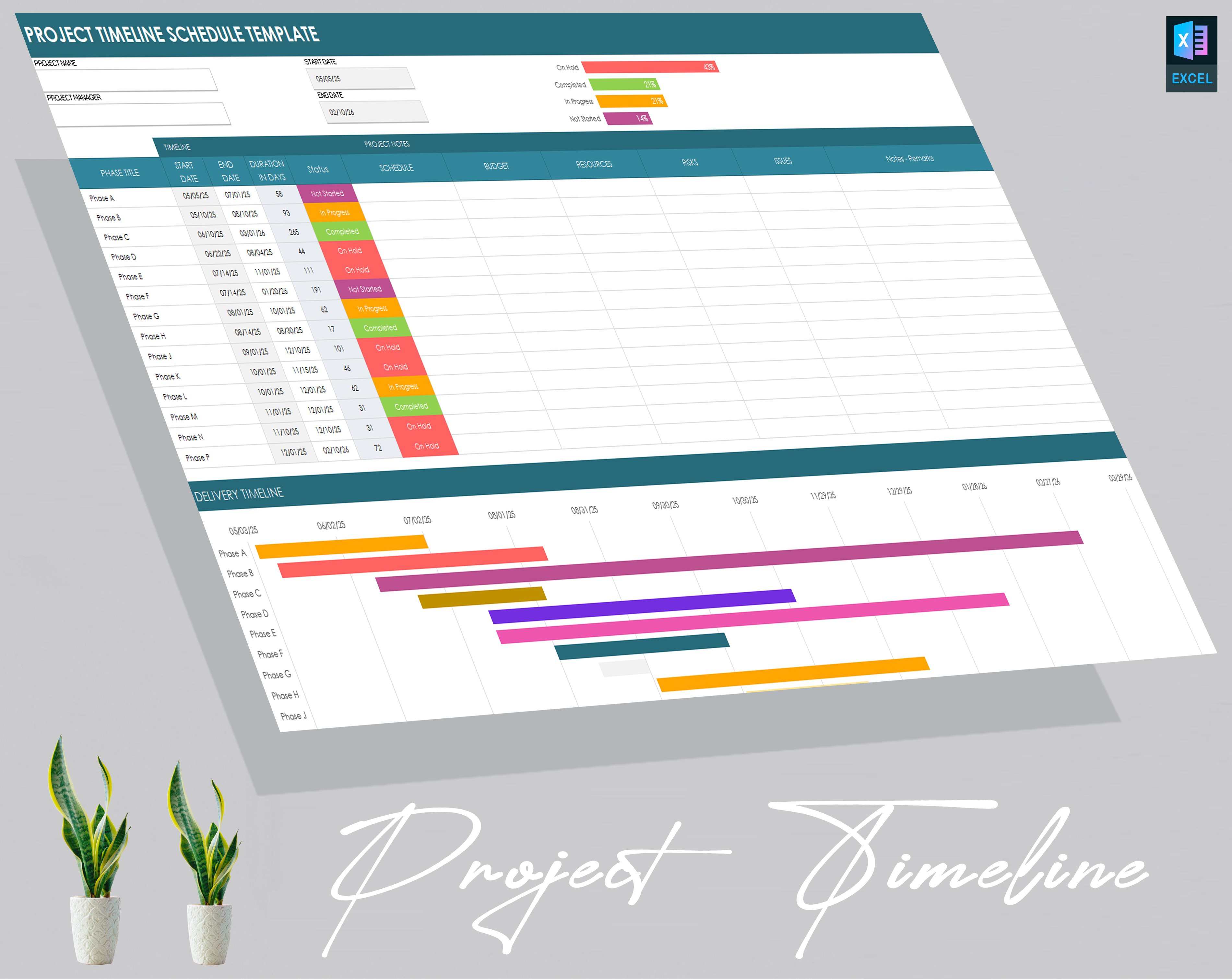 Project Timeline Schedule Template - Eloquens