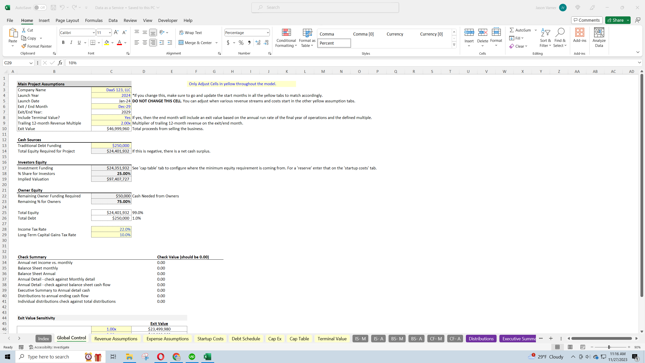 Data-as-a-Service Financial Model - Includes Financial Statements ...