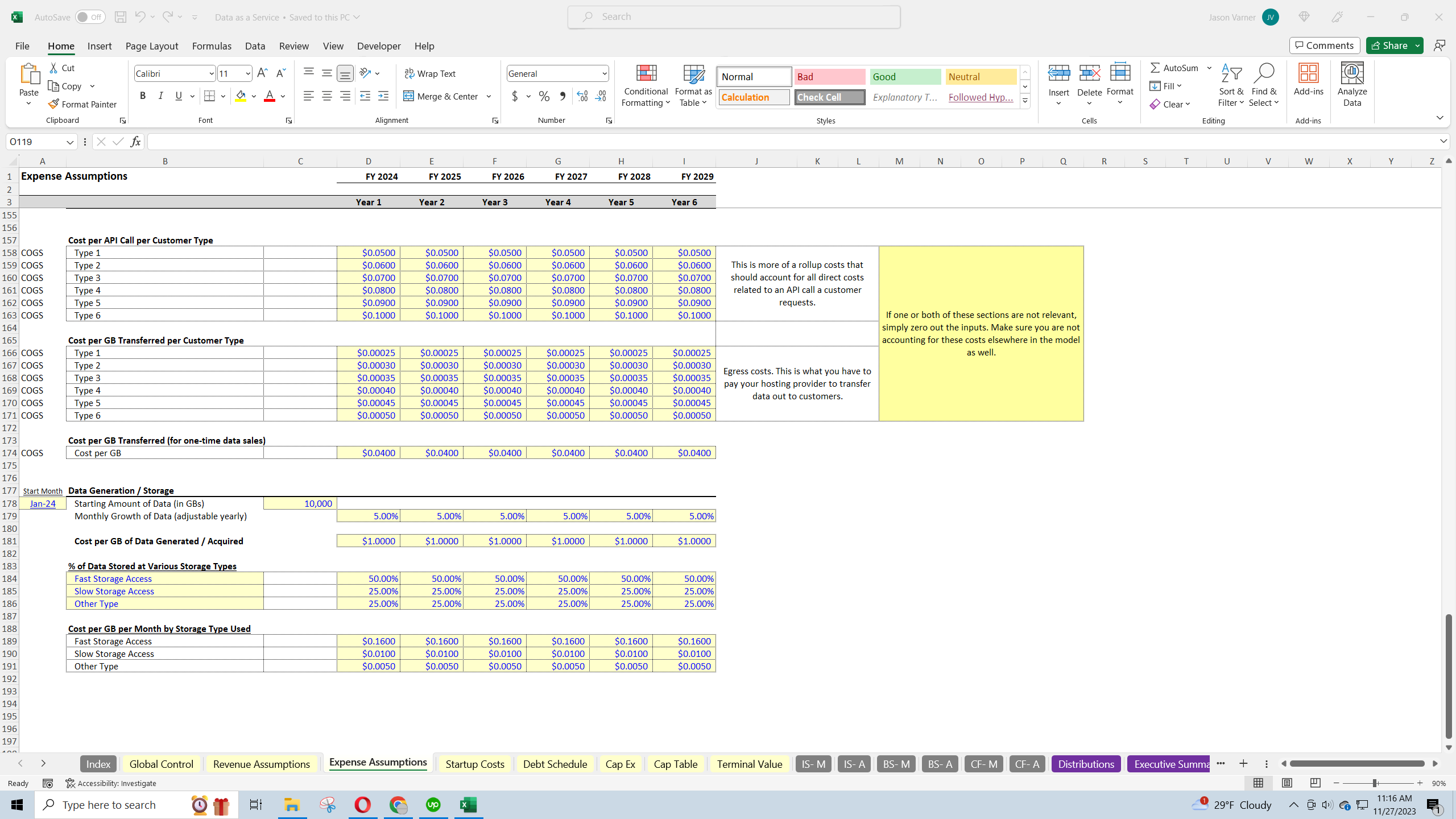 Data-as-a-Service Financial Model - Includes Financial Statements ...