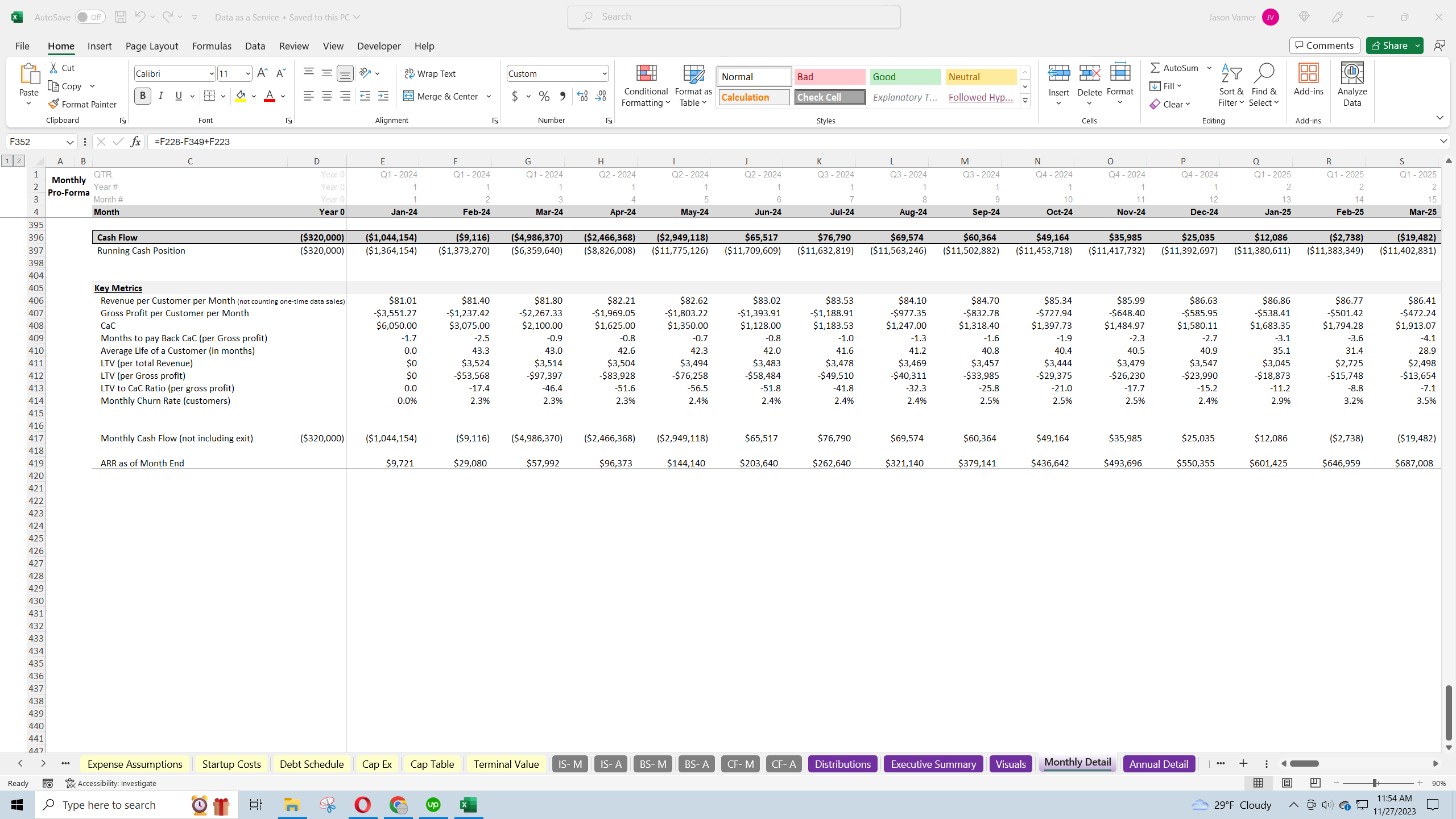 Data-as-a-Service Financial Model - Includes Financial Statements ...